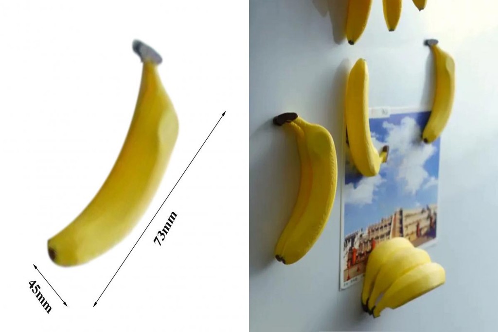 someryer| Magnetic Banana Ornament Mini Banana Magnet 3d Mini Banana ...