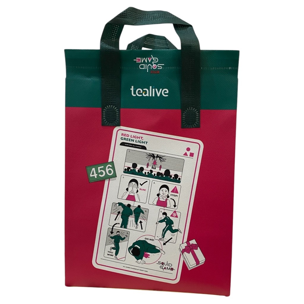 2024 TEALIVE SQUID GAME 2 LIMITED EDITION FOLDABLE COOLER BAG | Shopee ...