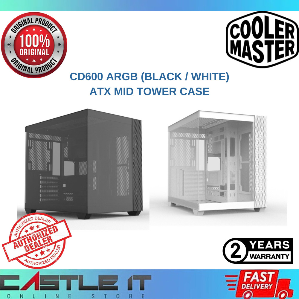 Cooler Master CD600 PC Casing Sea View PC Chassis ARGB Fan USB 3.2 Type ...