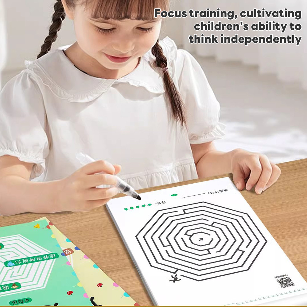 lakoe Maze Training Thinking Puzzle Book 64 Pages 迷宮书 Maze Book Kids ...