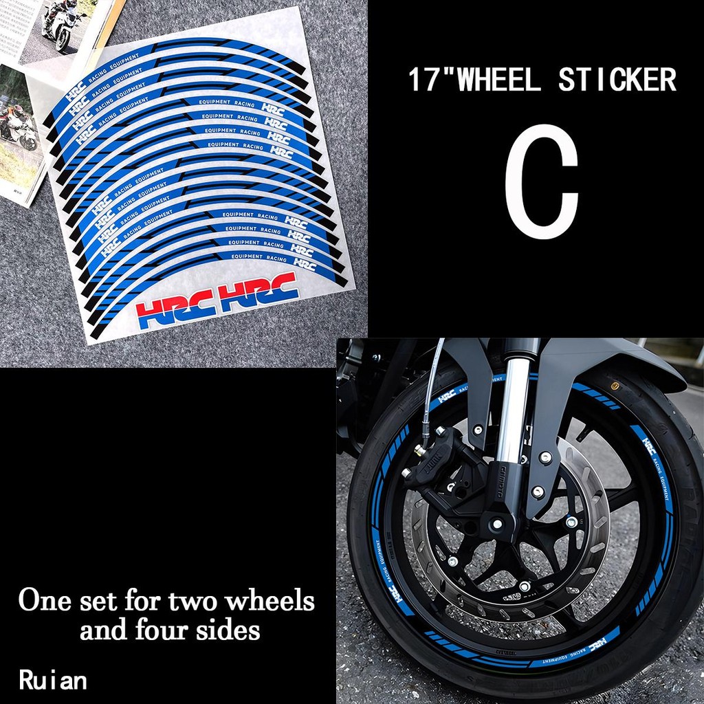 17" HRC Racing Wheel Rim Stickers for Honda CBR1000RR-R Fireblade SP ...