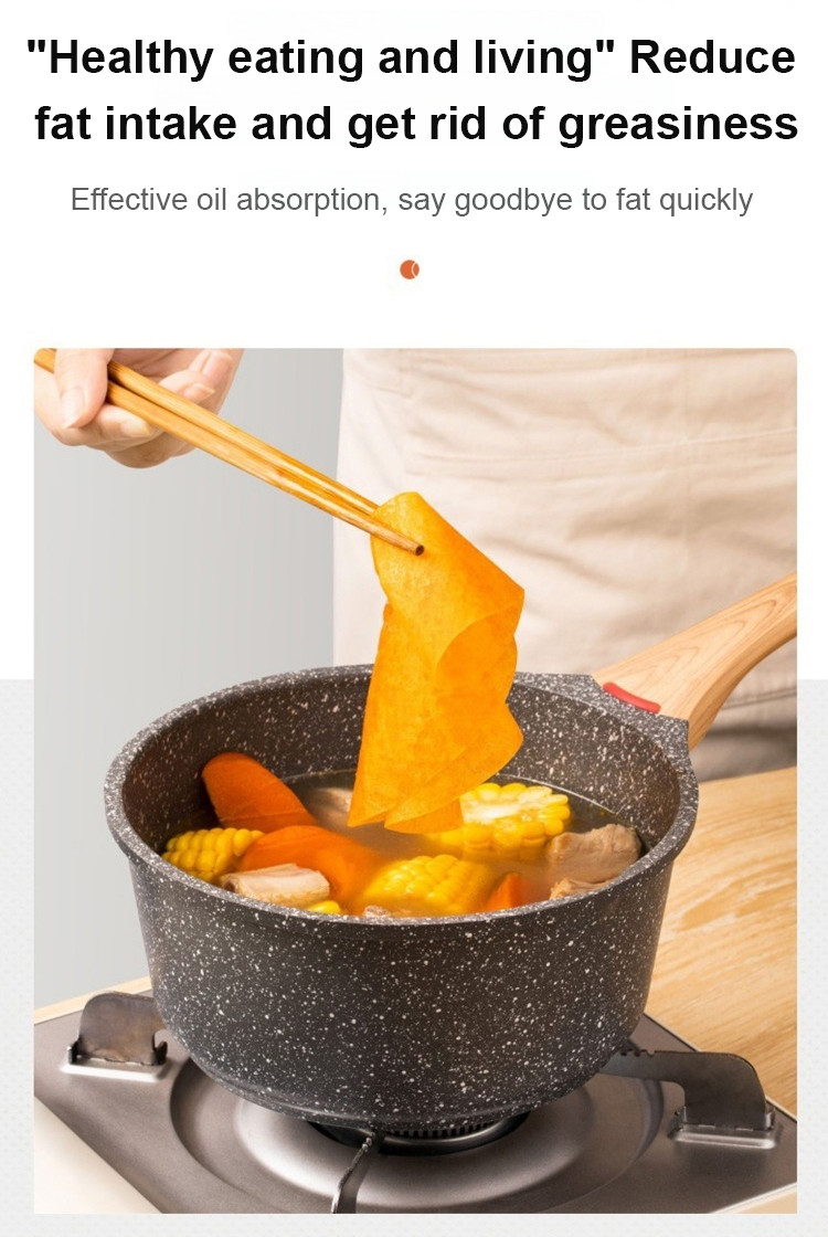 🌟Reject Grease🌟Healthy Diet One-Time Use Soup Oil-Absorbing Paper/150 ...