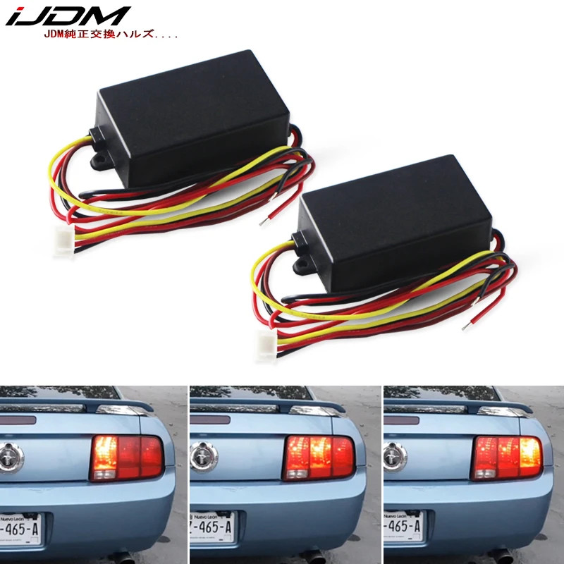 iJDM Car For Ford Mustang taillamp Front or Rear Turn Signal Light 3-Step Sequential Dynamic ...