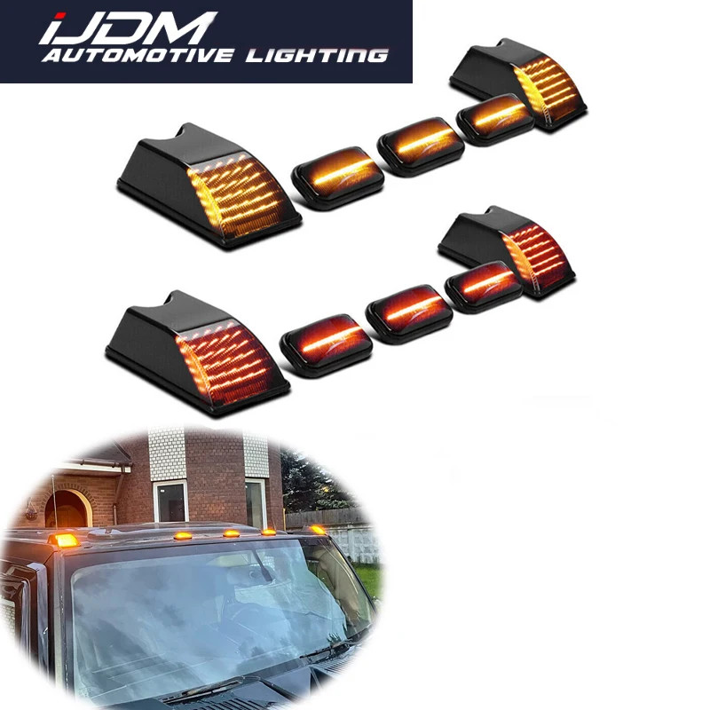 iJDM Smoked Lens Cab Marker Lights Top Roof Lights Running Lights For ...