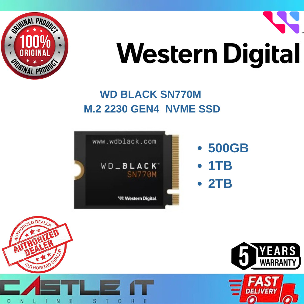 Western Digital WD BLACK SN770M M.2 2230 NVME GEN4 500GB 1TB 2TB SSD ...