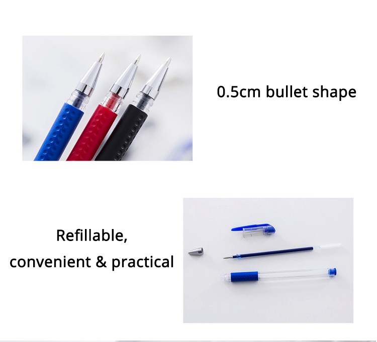 50/100 Pcs 0.5mm bullet head frosted neutral pen European standard ...