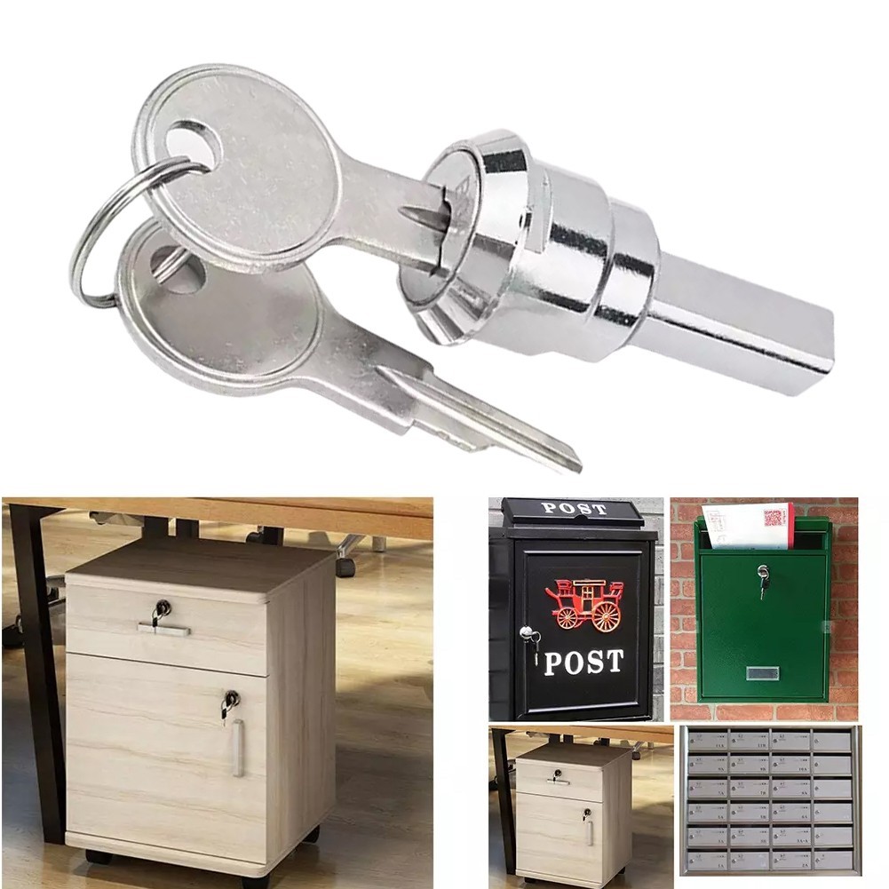 [LLMA]A Set Silver Stainless Toolbox Lock Insert Linkage Drawer Cabinet ...