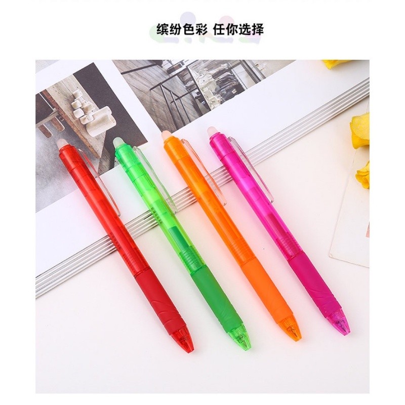 Erasable Gel Pens with 8 Colors Retractable Colorful Erasable Signature ...