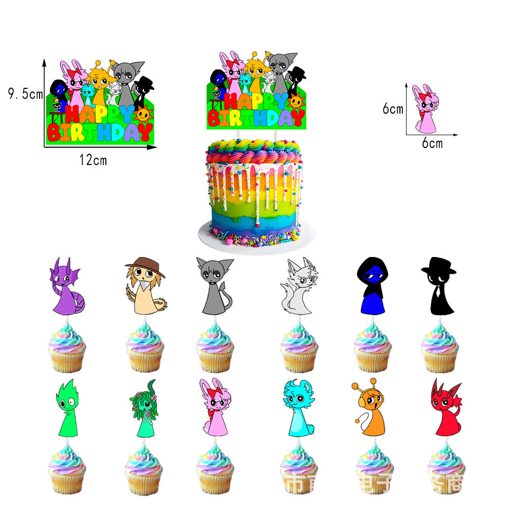 Sprunki Birthday Themed Party Decoration Supplies Sprunki Incredibox ...