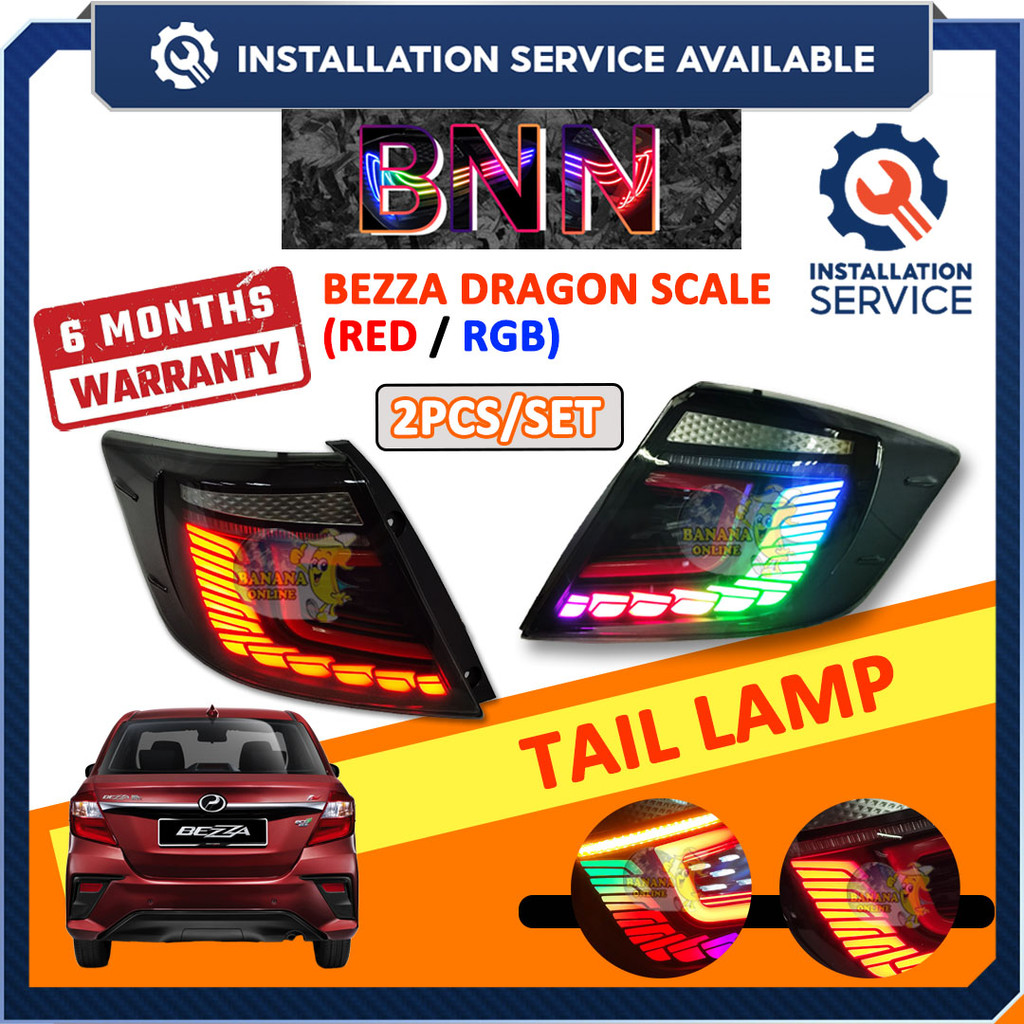[Installation Provided]PERODUA BEZZA DRAGON SCALE RUNNING TAIL LAMP ...