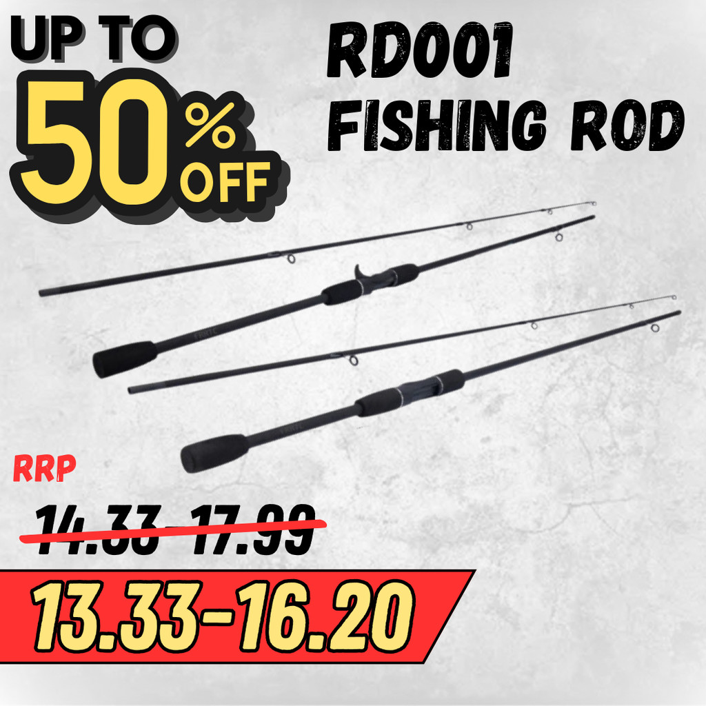 【RD001】Fishing Rod Carbon Fiber 1.6m/1.8m/2.1m UL Power Light Casting Spinning BaitCasting Rod ...
