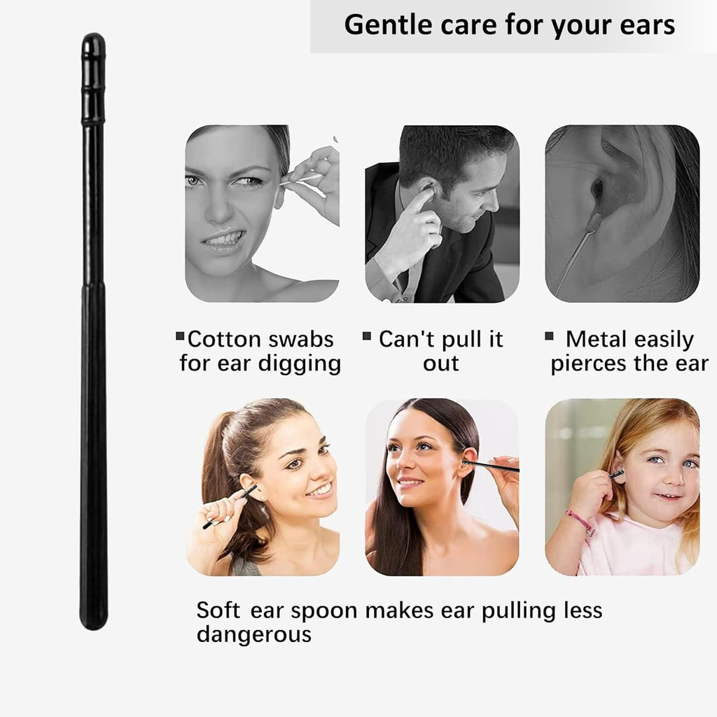 LH 20pcs Disposable Baby Earwax Stick Viscosity Twist Rotational Ear ...