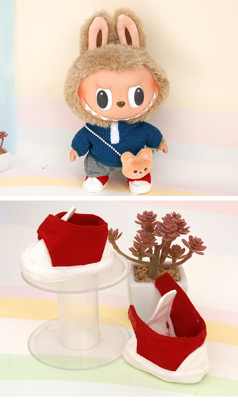 38cm Labubu Clothes Labubu Doll Baby Clothes Casual Suit Replacement ...
