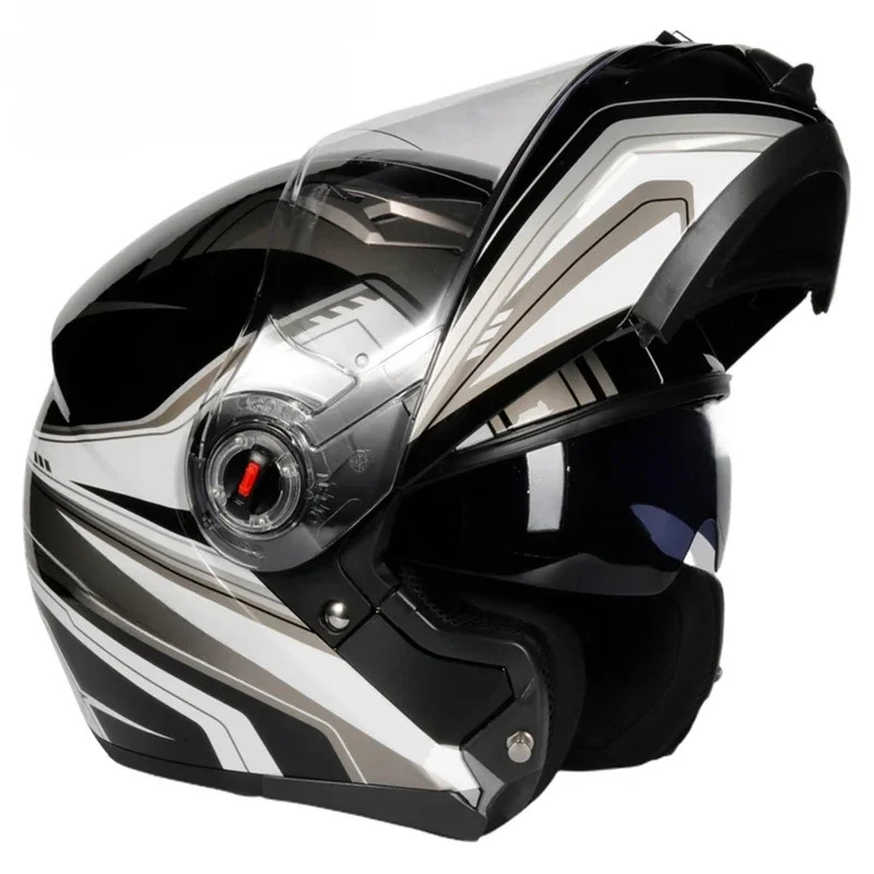 Flip Up Motorcycle Helmet Personalized Dual Lens Capacete LS2 Modular ...