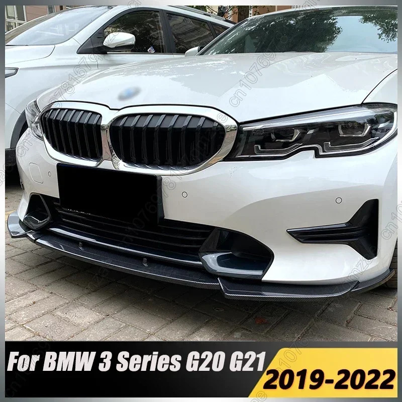For BMW G20 G21 318d 320d 330d M Sport 2019-2022 Maxton Style Front Bumper Splitter Lip Spoiler ...
