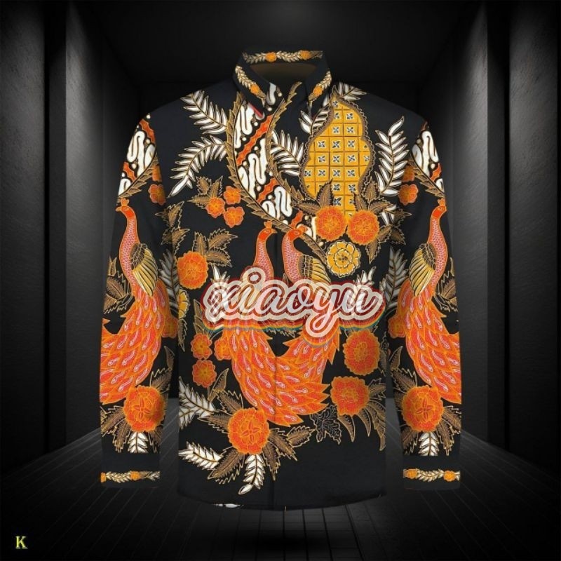 KATUN Men's written batik cloth made with peacock motifs. pekalongan ...