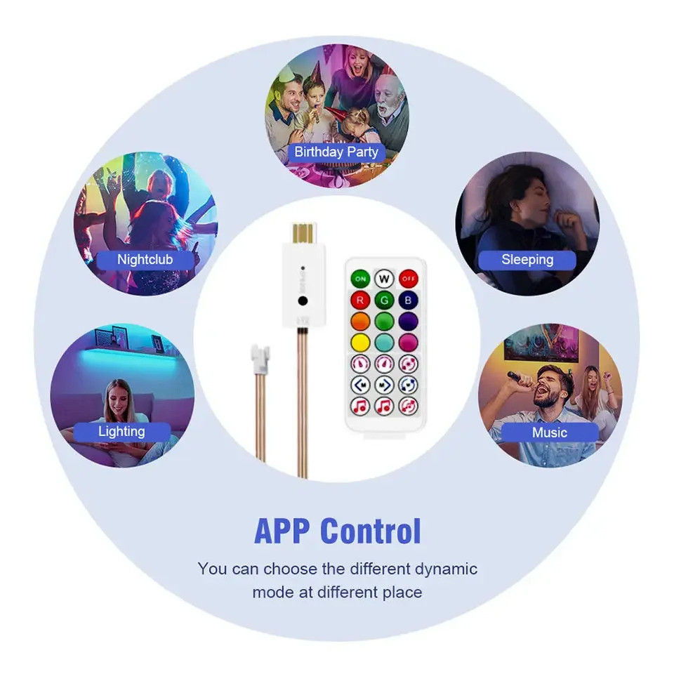 DC5V WS2811/WS2812B Music Bluetooth APP Controller SP620E USB Plug with ...