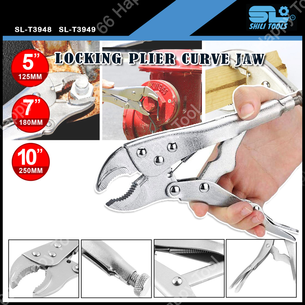 (5" 7" 10") Shili Tools Locking Plier Curve Jaw 250mm Vise Grip Plier ...