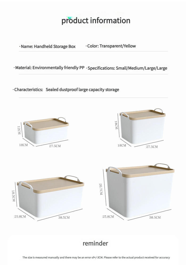 Japanese Nordic Storage Boxes/ Stackable Basket with Lids and Handles ...