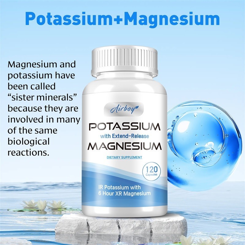 Potassium Magnesium Supplement - Potassium 99 mg + Magnesium 250 mg ...