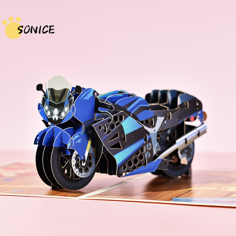 Motorcycle Pop Up Card 3D Card Motorcycle 3D Father’s Day Pop Up Card ...