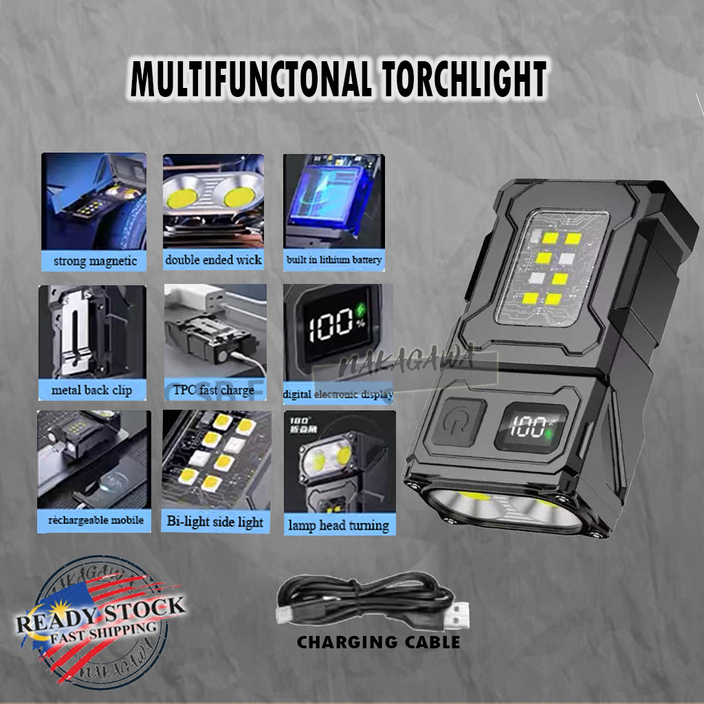 MULTIFUNCTIONAL TORCHLIGHT FLASHLIGHT LAMPU SULUH PERBAGAI FUNGSI ...