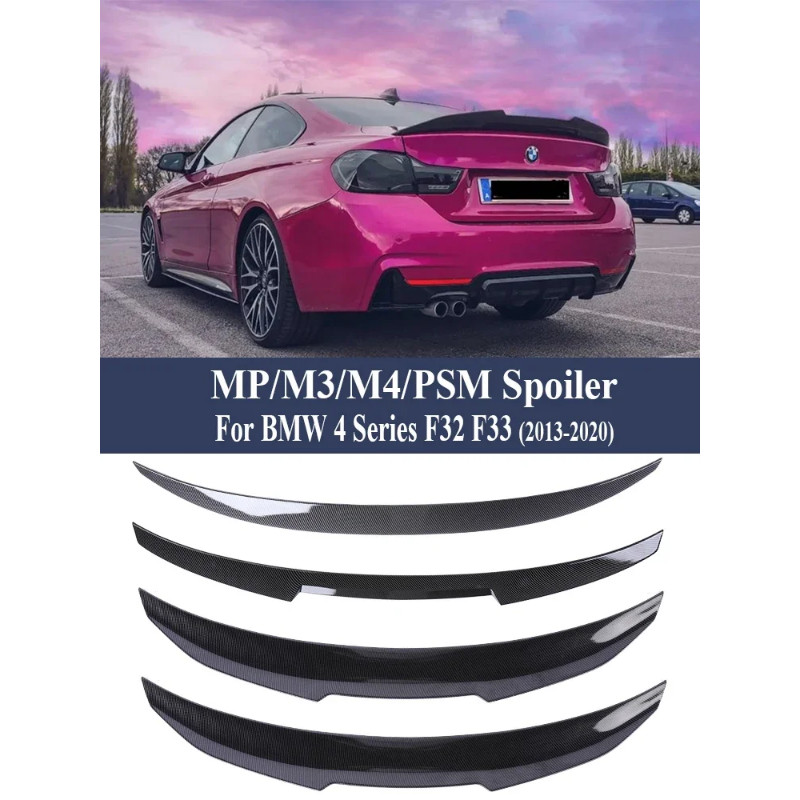 Carbon Fiber Rear Bumper Lip Trunk Spoiler PSM M4 MP Style Wing Tail ...