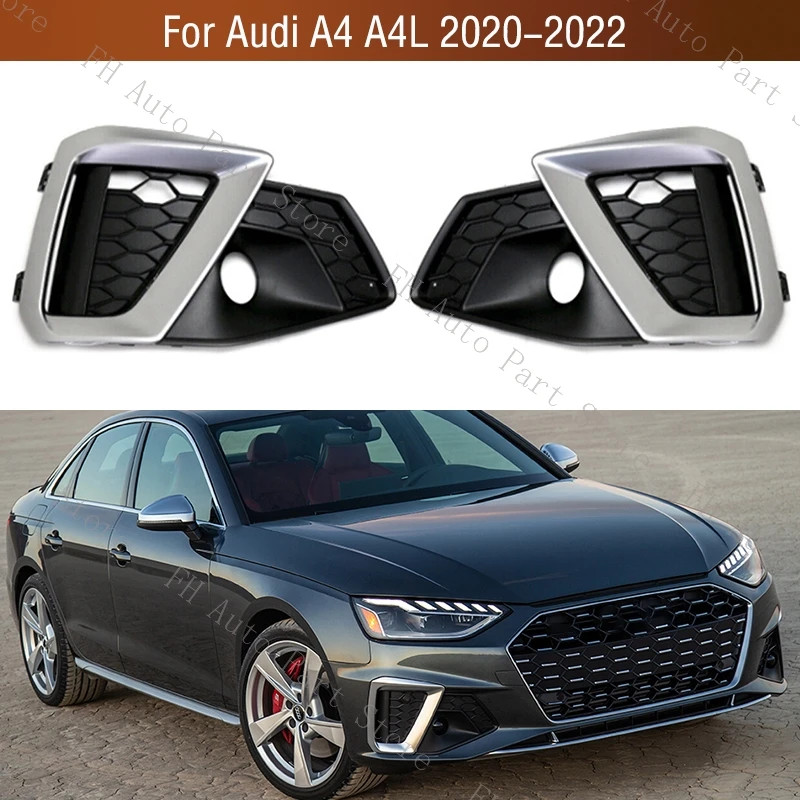 Car Front Bumper Foglight Foglamp Trim Grille Cover Frame Hood Cap Lid Bezel For Audi A4 A4L ...