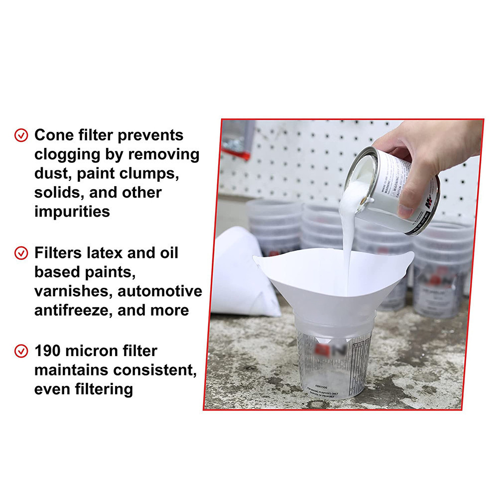 50Pcs Car Paint Spray Purifying Mesh Paper Straining Funnel ...