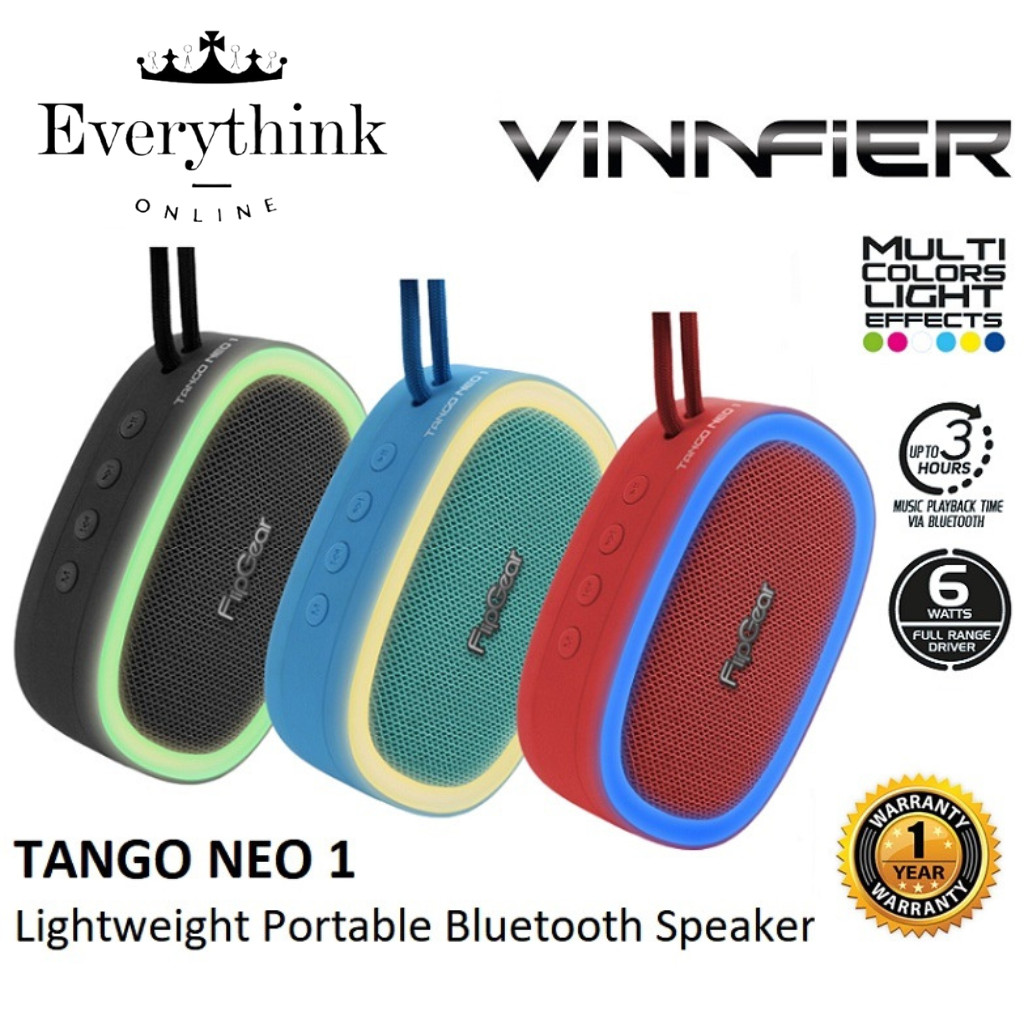 VINNFIER TANGO NEO 1 LIGHTWEIGHT PORTABLE SPEAKER WITH MULTI COLOR ...