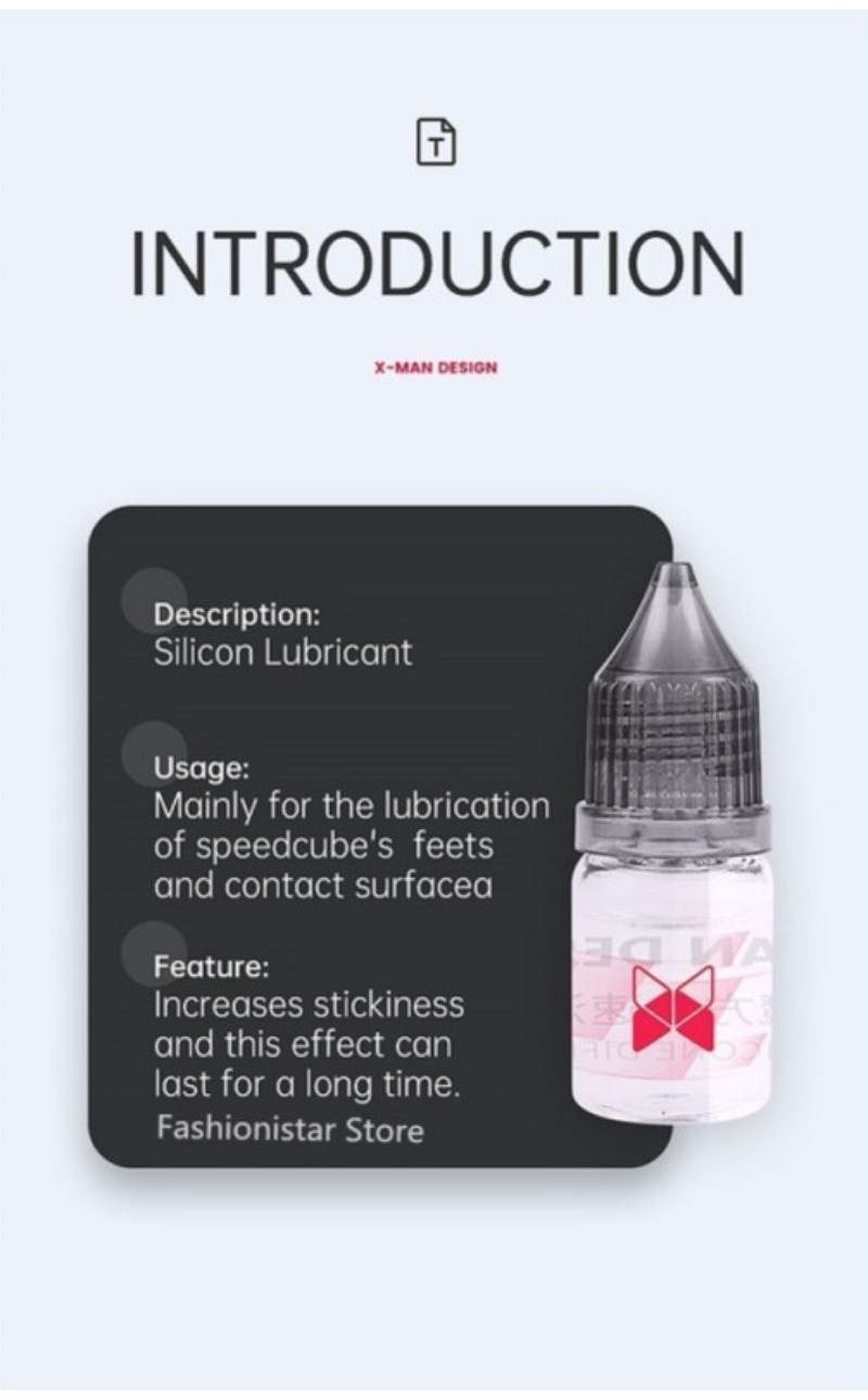 QiYi XMD 10k silicone Diff Fluid Lubricant Lube 5ml X-MAN Design Cube ...