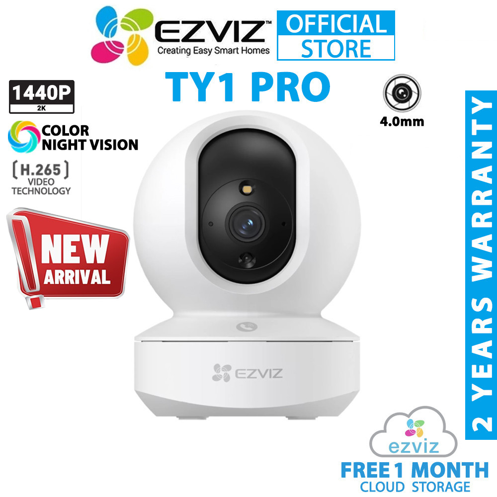 Ezviz TY1 PRO 4MP 2K 1440P Two Way Talk Motion Detection Smart Tracking ...
