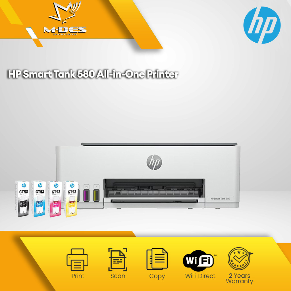 HP Smart Tank 580 All In One Wireless A4 Ink Tank Color Printer / Print ...