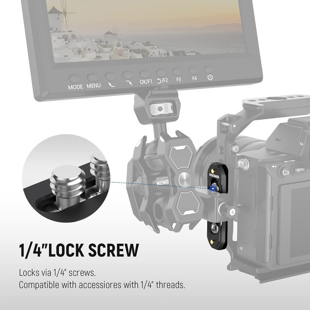 NEEWER Camera Quick Release Mini Nato Rail Anti Off With Screws (1/4 ...