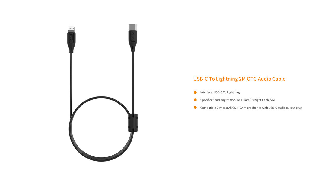 COMICA OTG USB-C To LN Widely Digital Audio Cable (2M) | Shopee Malaysia