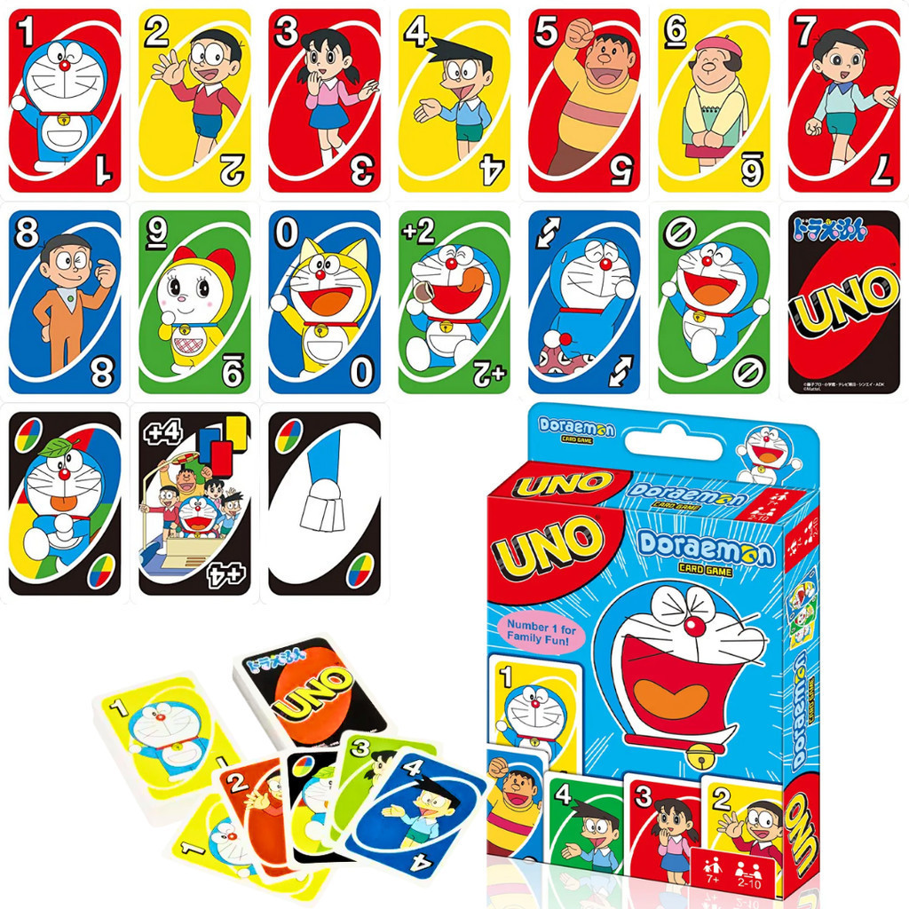Uno Doraemon Card Game New Edition Character Series Anime for Kids ...