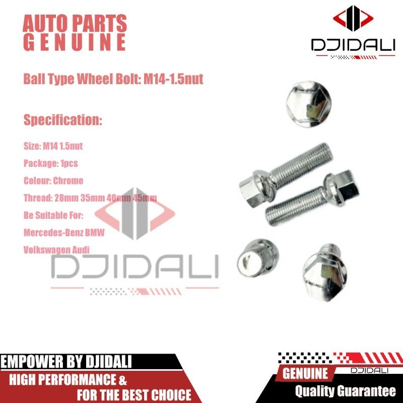 New Conical Type Wheel Bolt Mercedes Skru Nut BMW Volkswagen Audi (28mm ...