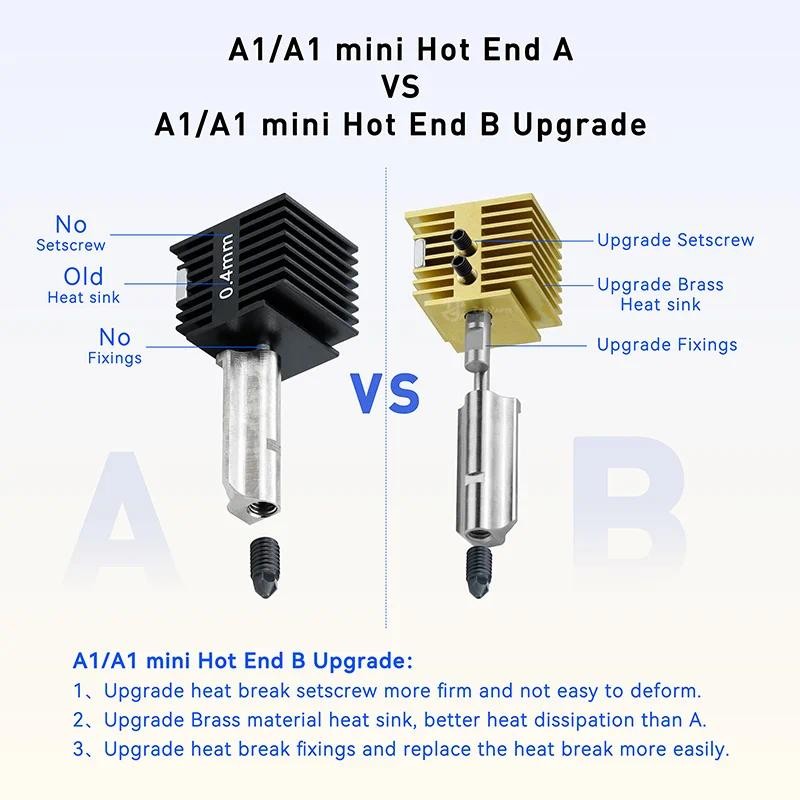 For Bambu Lab A1/A1 Mini New upgraded Hotend Kit Fast Speed Hot End ...