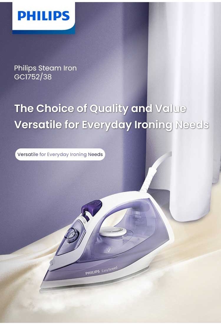 Philips Household Handheld Steam Iron 220ml Water Tank 1700w Ironing ...