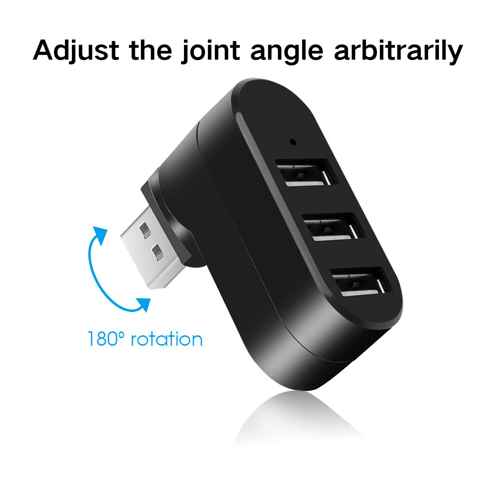 ♕LOCAL STOCK♕ Mini Rotatable 3 Ports USB Hub High Speed Data Transfer ...
