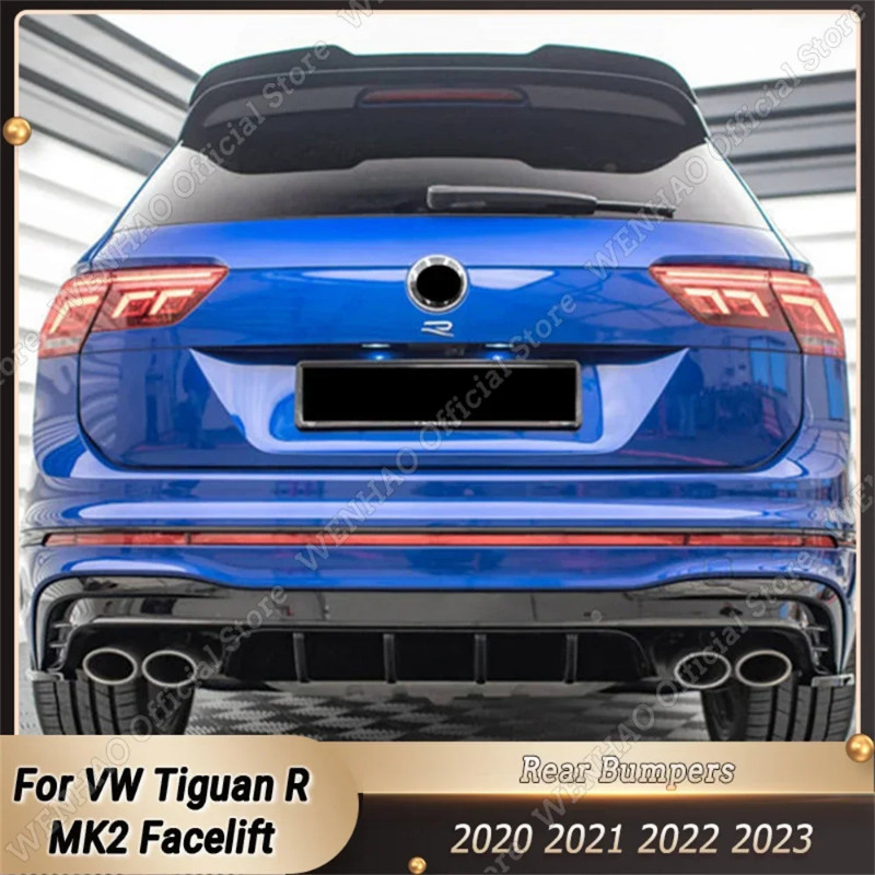 For Volkswagen Tiguan R MK2 Facelift 2020-2023 Car Rear Bumper Lip ...