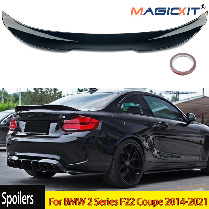 MagicKit For BMW 2 Series F22 Gloss Black Rear Trunk Spoiler F87 M2 PSM ...