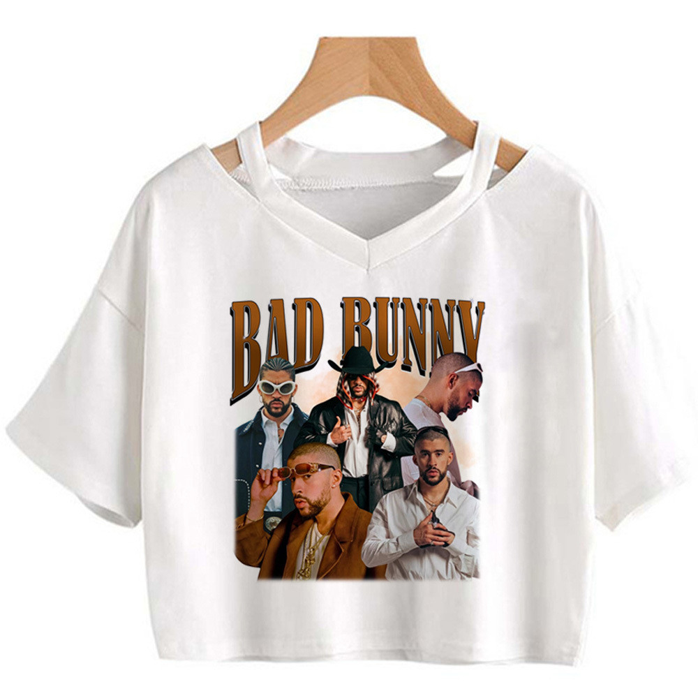 Bad Bunny Debi Tirar Mas Fotos DTMF Crop Top - Aesthetic Vintage Gothic ...