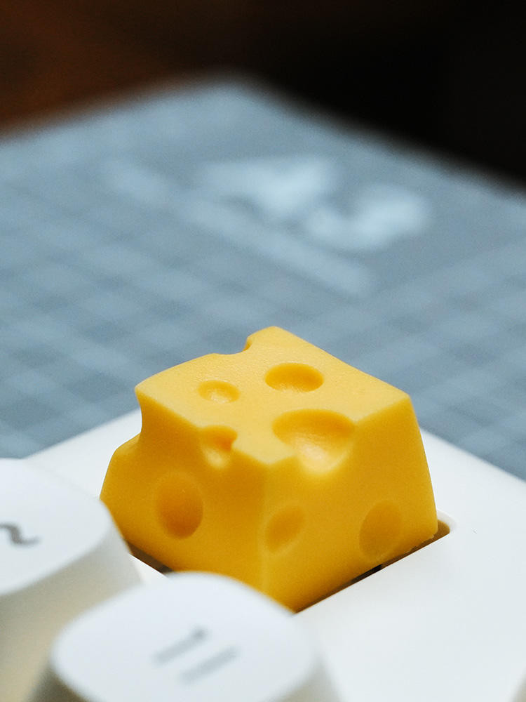 KeyPlayer Cute Single Cheese Personal Keycap Frosted Customized Cross ...