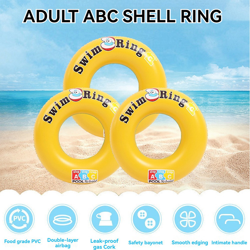 Kids & Adult Swimming Ring Thicken Swimming Pool Swim Float Water Pool ...