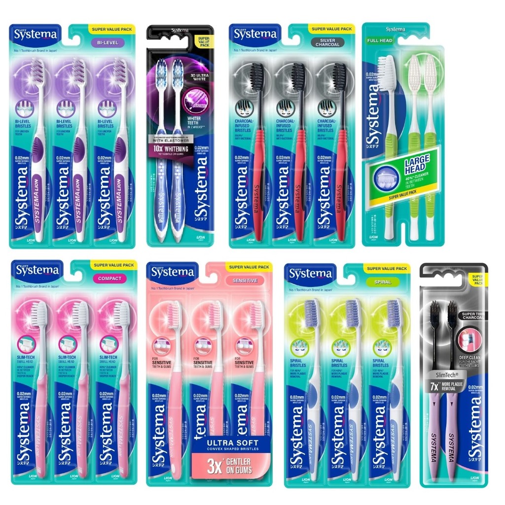 Systema Soft Toothbrush Super Value Pack 3's(Comfort / Compact / Full ...