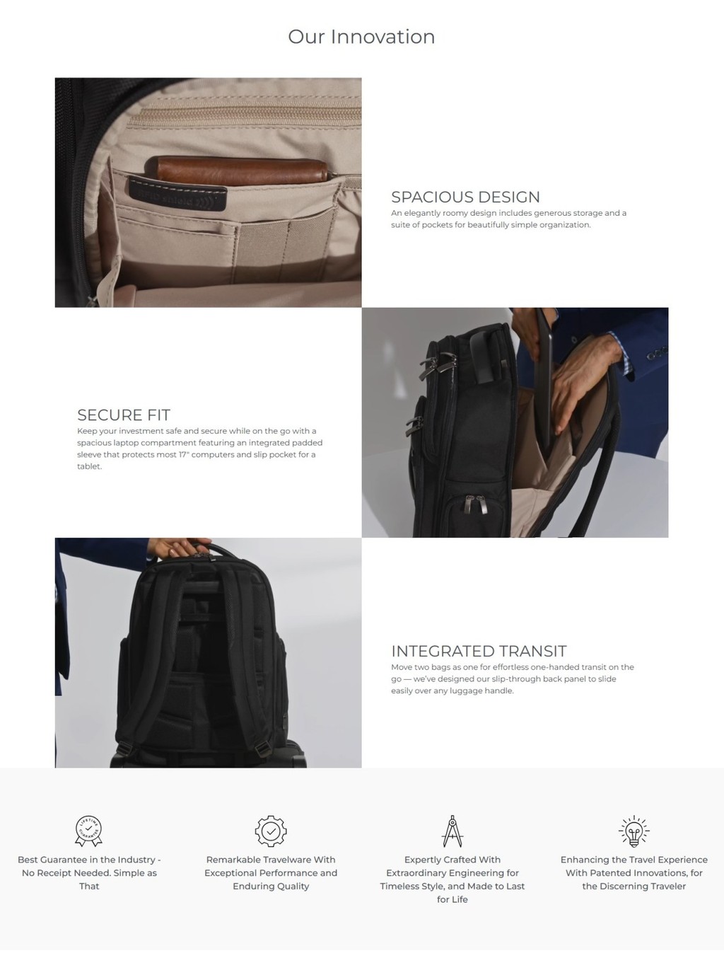 Briggs & Riley Work Redux Medium Cargo Backpack | Shopee Malaysia