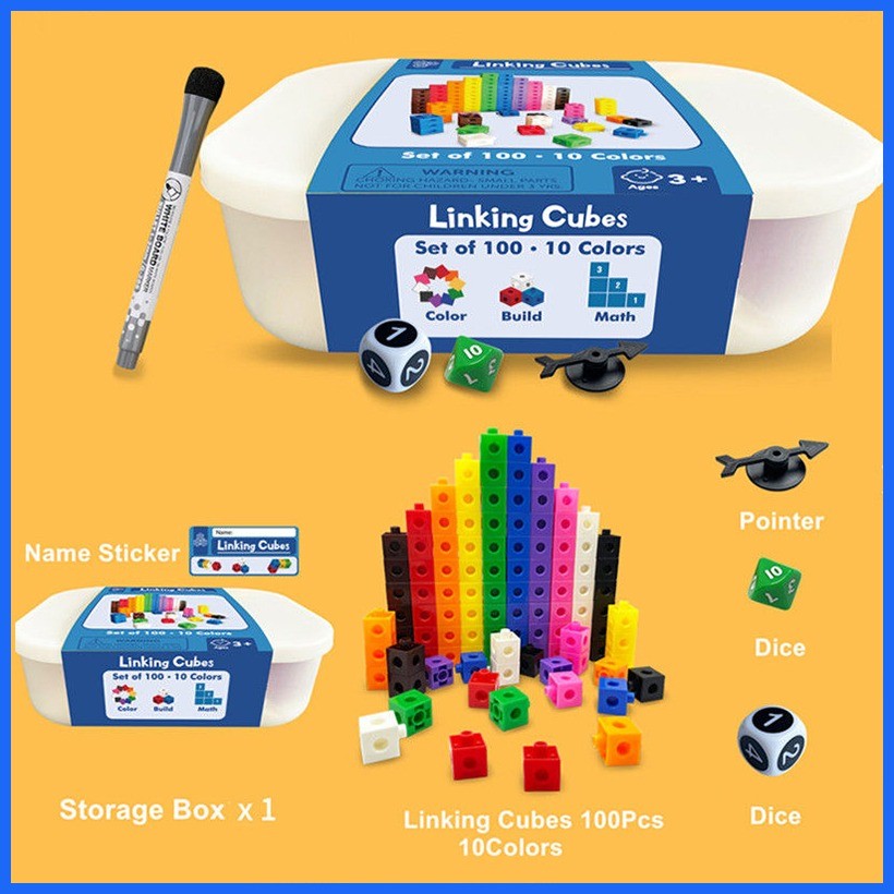 Linking Math Block Cube Toys Numberblocks Activity Cards Set ...