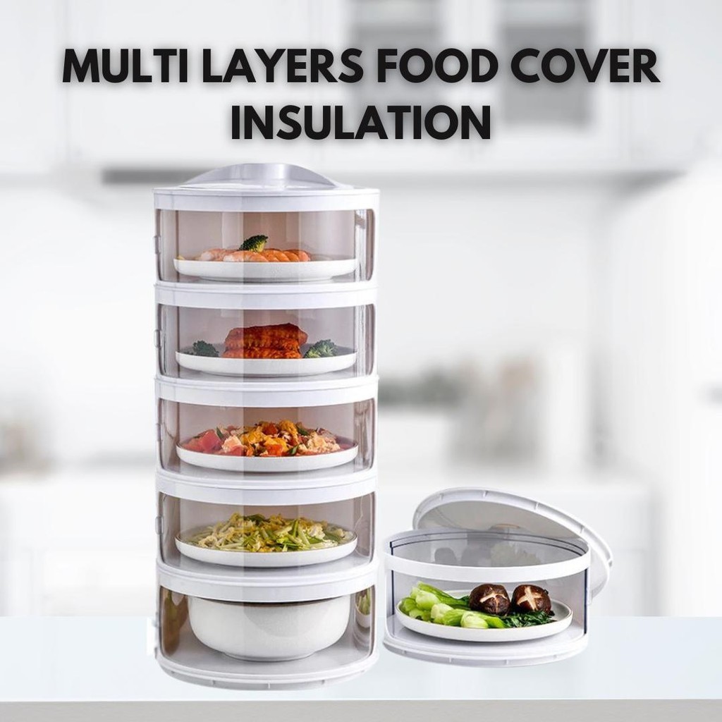 Multi Stackable 5 Layers Food cover Stackable Food Insulation Cover ...