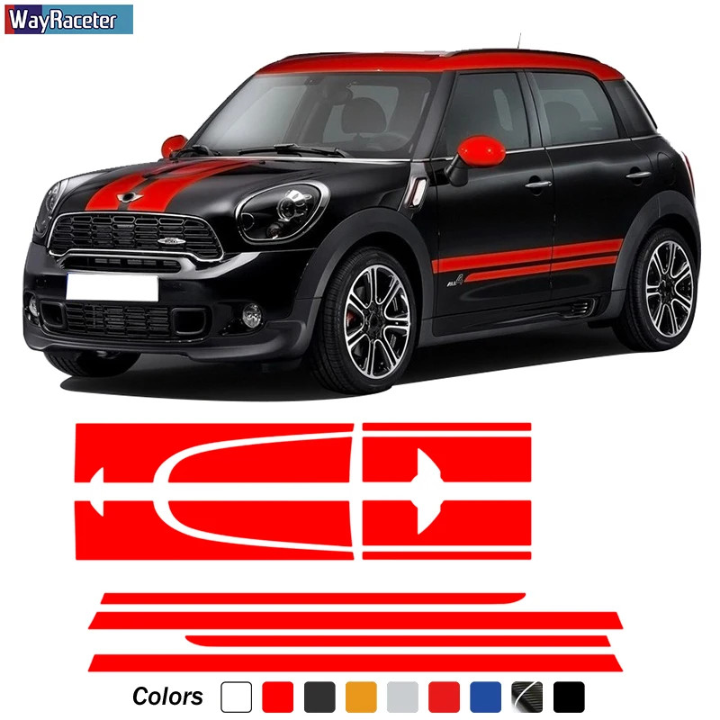 Car Hood Engine Cover Trunk Rear Body Kit Decal Side Stripe Sticker For ...